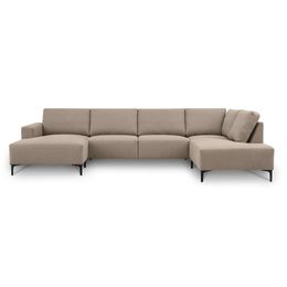 Wohnlandschaft Home Affaire, B:333cm H:85cm T:198cm, braun, 100% Polyester, Sofas, "Tournon U-Form, XXL Sofa, Breite 333 cm, Webstoff, Chenille",