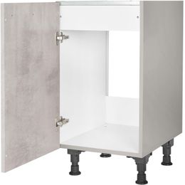 Sp&uuml;lenschrank Nobilia, B:45cm H:87cm T:58,3cm, grau, K&uuml;che, Schr&auml;nke, ""Riva", Ausrichtung w&auml;hlbar, vormontiert, in den Breiten", 45 und 60 cm, mit