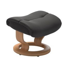 Fu&szlig;hocker stressless, B:57cm H:39cm T:40cm, grau, Leder BATICK: BATICK ist ein leicht korrigiertes, durchgef&auml;rbtes und genarbtes M&ouml;belleder, bei dem