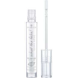 Essence Damen Lip-Booster "what the fake GLASS SHINE PLUMPING LIP FILLER"oh so glassy, Lippen-Kosmetika, Sorgt für volle Lippen, prickelnde Textur,