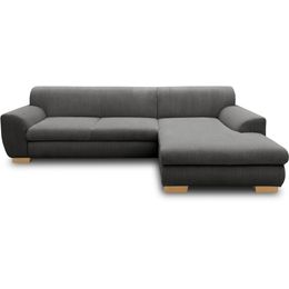 Ecksofa Home Affaire, B:277cm H:78cm T:84cm, grau, Primabelle-Microfaser (100% Polyester);Struktur (70% Polyacryl, 30% Polyester), Wohnzimmer, Sofas,
