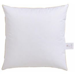 Federkissen Frau Holle, B:80cm L:80cm, wei&szlig;, Bezug: 100% Baumwolle. F&uuml;llung: 85% G&auml;nsefeder, 15% G&auml;nsedaunen, Kopfkissen, "Frau Holle", Kopfkissen