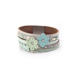 Damen Armband "Marleen", gr&uuml;n, Collezione Alessandro, Leder, Armb&auml;nder
