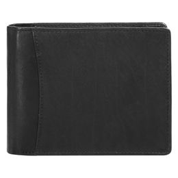 Bodenschatz Damen Geldb&ouml;rse, schwarz, Leder, beschichtet, leicht gl&auml;nzend, Kleinlederwaren, echt Leder