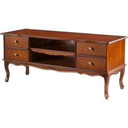 TV-Board Home Affaire, B:123cm H:52cm T:45cm, braun, Holz teilmassiv, Sideboards, "Limone", Breite 123 cm