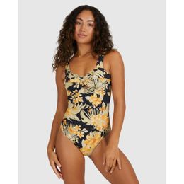 Billabong Damen Badeanzug "Utopia Kali Gathered", schwarz, Gr. XS, 78% Nylon, 22% Elasthan, Badeanz&uuml;ge