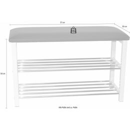 Schuhbank Inosign, B:57cm H:50cm T:30cm, wei&szlig;, Flur, Sitzb&auml;nke