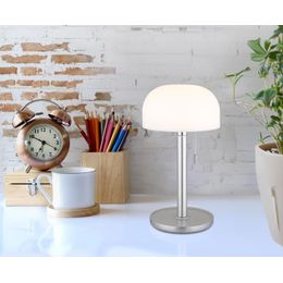 Globo LIGHTING LED Tischleuchte "NORMAN", 1, 1 Stk., silber, Leuchten, Akkutischleuchte auch f&uuml;r drau&szlig;en, Zugschalter Kordel, Akkulampe