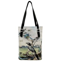 DOGO Damen Umhängetasche "Tall Bag Damen Schultertasche Birds Of The Castle Damen", bunt, Lacklederimitat, Taschen, Handgefertigt