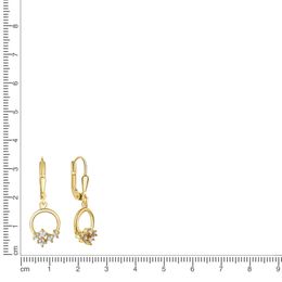 Vivance Damen Paar Ohrh&auml;nger "375/- Gelbgold Zirkonia", one-size, Gold, gelb, Gold, Ohrringe