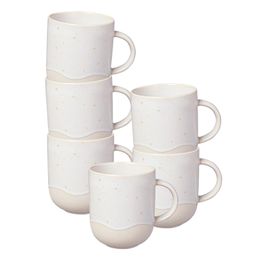 Becher "Henkelbecher Winter Glow 360 ml 6er Set beige", 6 tlg., beige, LIKE. BY VILLEROY & BOCH, Trinkgef&auml;&szlig;e