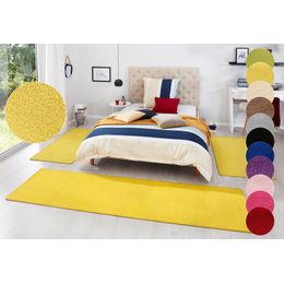 Bettumrandung Hanse Home, H:7mm, gelb, Obermaterial: 100% Polypropylen, Schlafzimmer, Bettumrandungen, "Fancy", Unifarben, Bettvorleger, 3-teiliges