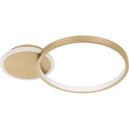 Eglo Deckenleuchte "GAFARES", H: 5,5cm, 1 Stk., gold, Wohnzimmer, Leuchten, Deckenleuchte aus Alu, Stahl - 15W