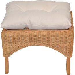 Sitzhocker, B:53cm H:39cm T:40cm, gelb, HOFMANN LIVING AND MORE, Stoffbezug 100% Polyester, Flur, Hocker, Hocker mit Kissen