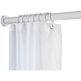 Duschvorhangstange Wenko, L:2,8cm &Oslash;:280mm, wei&szlig;, Aluminium, Kunststoff, Gardinenstangen, "Luz", ohne bohren, 70 - 115 cm, aus rostfreiem Aluminium