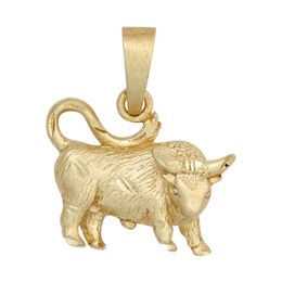 Jobo Damen Sternzeichenanh&auml;nger "Anh&auml;nger Sternzeichen", Stier, Silber 925 (Sterlingsilber)goldfarben, Silber 925 (Sterlingsilber), Schmuckanh&auml;nger,