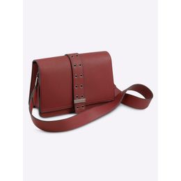 Heine Damen Handtasche, rot, Metall, Polyurethan, unifarben, Taschen