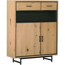 Highboard GUTMANN FACTORY, B:115cm H:145cm T:43cm, beige, MDF, Wohnzimmer, Sideboards, Stauraumschrank, Breite 115 cm