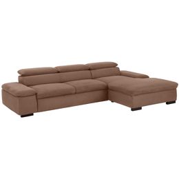 Ecksofa Home Affaire, B:286cm H:73cm T:174cm, braun, 100% Polyester;Luxus-Microfaser ALTARA NUBUCK (100% Polyester);Luxus-Microfaser weich (90%