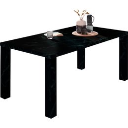 Esstisch Salesfever, B:180cm H:76cm T:90cm, schwarz, Garten, Tische, "Designer Tisch f&uuml;r Ihr Zuhause", Eleganz trifft Design in Marmoroptik