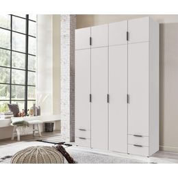 Kleiderschrank wimex, B:160cm H:225cm T:54cm, wei&szlig;, Spanplatte, Ankleidezimmer, Schr&auml;nke, "Modena", Dreht&uuml;ren-Schrankprogramm