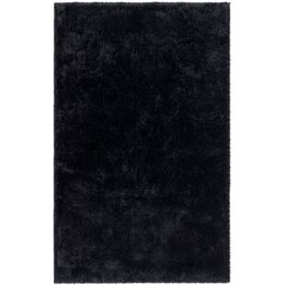 Hochflor-Teppich FLAIR RUGS, B:120cm H:40mm L:170cm, schwarz, Kunstfaser, Teppiche, "Velvet"