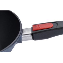 Woll Wok "Diamond Lite Wok", &Oslash; 26cm + H&ouml;he 9cm, grau, Pfannen, abnehmbarer Griff, Induktion
