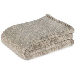G&ouml;zze Wohndecke G&Ouml;ZZE, B:150cm L:200cm, beige, Polyester, Wohndecken, "Alaska", marmorierte Optik, kuschelig