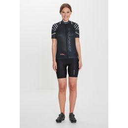 Endurance Damen Radtrikot "Genevieve W Cycling", schwarz, Gr. 42, bedruckt, 100% Polyester, Trikots, mit extra hohem Komfort