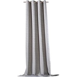 Weckbrodt-Gardinen Vorhang WECKBRODT, B:135cm H:245cm, grau, Jacquard, Polyester, Wohnzimmer, Gardinen, "Liam", Jacquard, blickdicht, mit beschichteter R&uuml;ckseite,