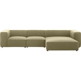 Ecksofa W.Schillig, B:341cm H:66cm T:164cm, gr&uuml;n, ROHLEDER Jacquard-Flachgewebe Q2 O10 (60% Polyacryl, 40% Polyester), Wohnzimmer, Sofas,