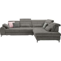Musterring Ecksofa, B/H/T: 317cm x 86cm x 220cm, Flachgewebe, Armlehne links, Sitztiefenverstellung,ohne Kopfteilverstellung,Ohne Bettfunktion,Ohne Schubkasten,
