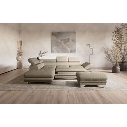 Ecksofa COTTA, B:277cm H:91cm T:104cm, beige, Softlux-Kunstleder;Luxus-Kunstleder, Wohnzimmer, Sofas, "Enterprise L-Form", mit Arm- &