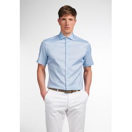 Eterna Herren Kurzarmhemd "SLIM FIT"hellblau, Gr. 44, Twill, 4% Elasthan, 26% Polyamid, 70% Lyocell, Hemden, EASY IRON (b&uuml;gelleicht)