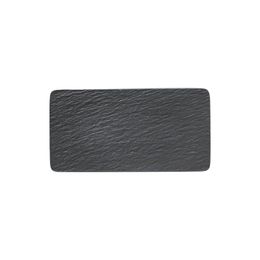 Villeroy & Boch VILLEROY & BOCH Servierplatte "Servierplatte Manufacture Rock 35 cm schwarz", schwarz, Servierplatten