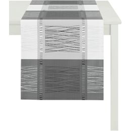 Tischl&auml;ufer Apelt, B:44cm L:140cm, schwarz, Polyester, Tischdecken, "COMO, LOFT STYLE, Jacquard"