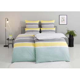 Bettw&auml;sche Tom Tailor HOME, gelb, Renforc&eacute;, Obermaterial: 100% Baumwolle, Bettw&auml;sche, "Felix in Gr. 135x200 oder 155x220 cm", mit GRATIS-Zugabe: