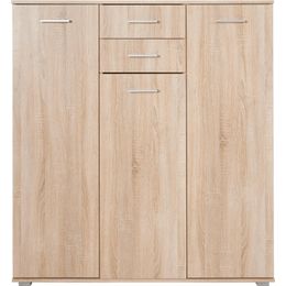Kombikommode Priess, B:123cm H:135cm T:38cm, braun, Holzwerkstoff, Schlafzimmer, Sideboards