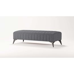 Polsterhocker Home Affaire, B:140cm H:43cm T:60cm, grau, 100% Polyester, Hocker, "MATTHEW Sitzhocker XXL, Maße B/T/H: 140/60/43 cm", Steppung,