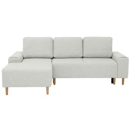 Ecksofa Home Affaire, B:235cm H:93cm T:160cm, beige, Microfaser PRIMABELLE (100% Polyester);Samtoptik (100% Polyester);Struktur fein (100%