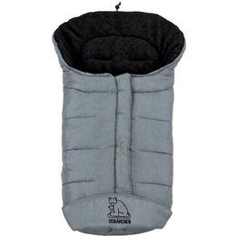 Heitmann Felle Kinder Fußsack "Eisbärchen - Winterfußsack Copy Fleece", grau, Polyester, Fußsäcke, mit Fleecefutter, Mumienform möglich, für