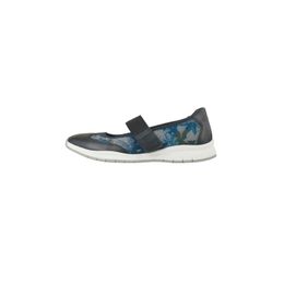 Damen Ballerina "Genesia", Lei by tessamino, Gr. 40, blau, Leder, Schuhe, mit Funktionsgummizug