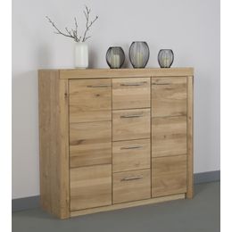 Schuhkommode, B:129cm H:115cm T:42cm, braun, VOGL M&Ouml;BELFABRIK, Sideboards, "Toronto", in 2 Breiten, teilmassiv, H&ouml;he 115 cm, Made in Germany