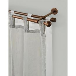 Gardinenstange Garesa, L:280cm &Oslash;:16mm, braun, Metall, Wohnzimmer, Gardinenstangen, "BOLTI", Vorhanggarnitur, verl&auml;ngerbar, Wandmontage, ohne Ringe