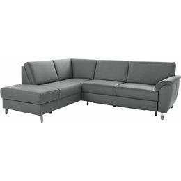 Sit & More Ecksofa SIT & MORE, B:250cm H:87cm T:201cm, grau, Kunstleder SOFTLUX;Luxus-Microfaser (100% Polyester), Wohnzimmer, Sofas, "Texel L-Form", mit