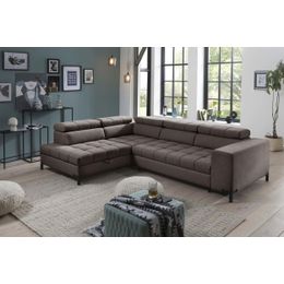 Ecksofa, B:276cm H:75cm T:203cm, grau, exxpo - SOFA FASHION, 100% PES, Wohnzimmer, Sofas, "Bocco, hochwertige Verarbeitung, toller Sitzkomfort,