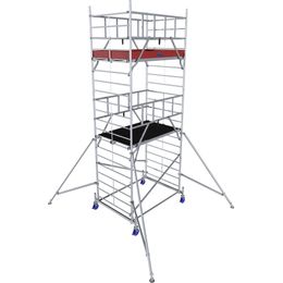 Krause Fahrgerüst "ProTec XXL Breitaufbau", Länge x H: 220cm x 550cm, grau, Gerüste, Arbeitshöhe: 6,3 Meter