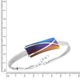 ZEEme Damen Armband "Edelstahl mit Titan mehrfarbig 17+3cm lang", 17+3cm, Edelstahl, wei&szlig;, Edelstahl, Armb&auml;nder