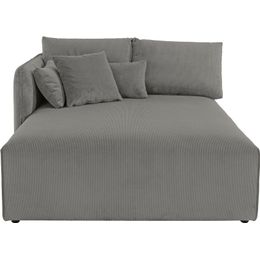 Ottomane OTTO HOME, B:138cm H:86cm T:168cm, grau, 92% Polyester, 8% Polyamid, Sofas, "Nöre", Lounge-Modul - zum eigenen Zusammenstellen, Breite