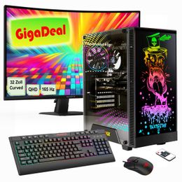 GAMEMAX PC-Komplettsystem "GigaDeal Rockstar 2561 AMD Ryzen 7 5700X RTX 5060Ti 32GB DDR4 1TB SSD", Microsoft Windows 11 Home (64 Bit), 32 GB RAM